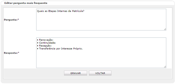 Perguntas mais frequentes